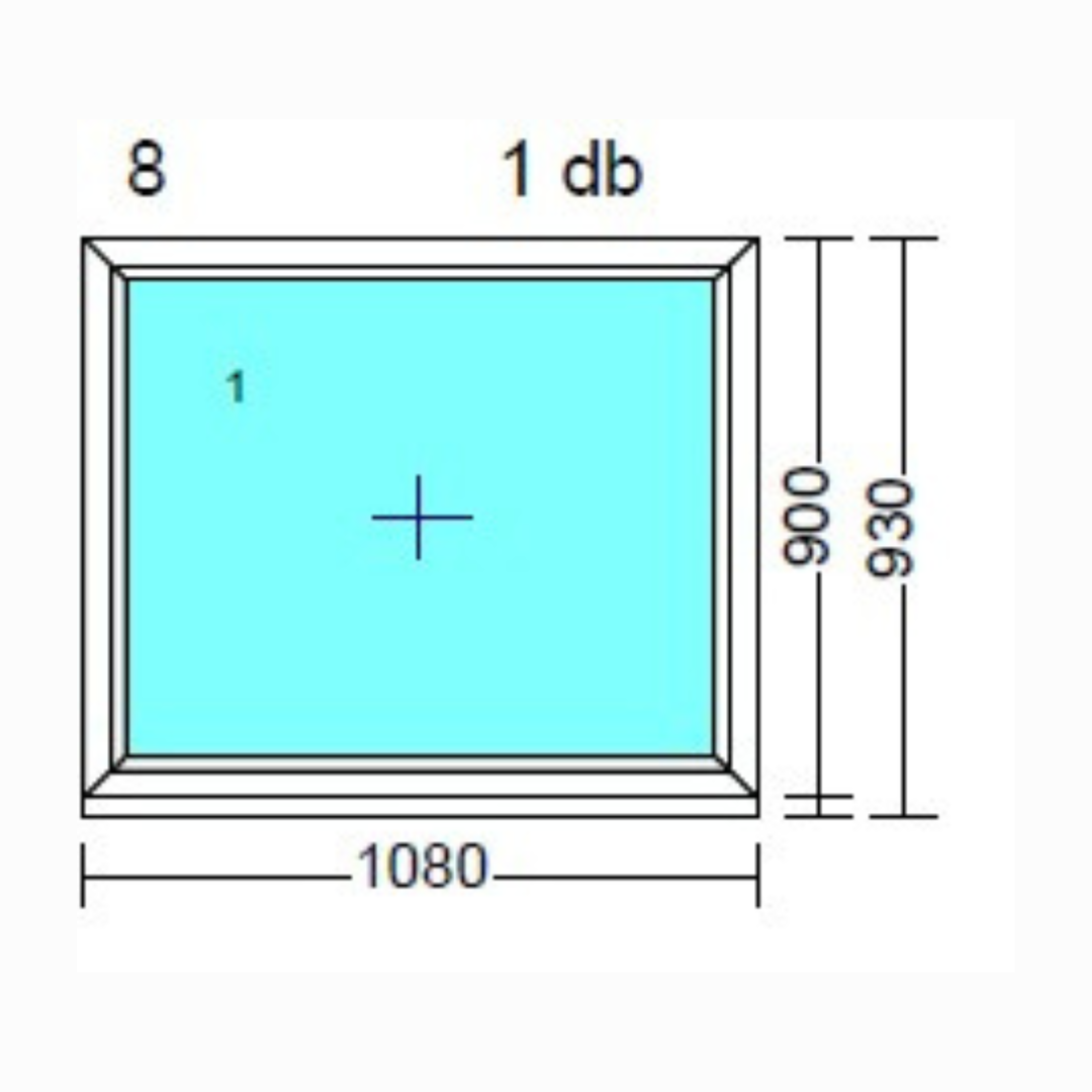 Fix ablak 1080 mm x 900 mm - Nyíló-Bukó